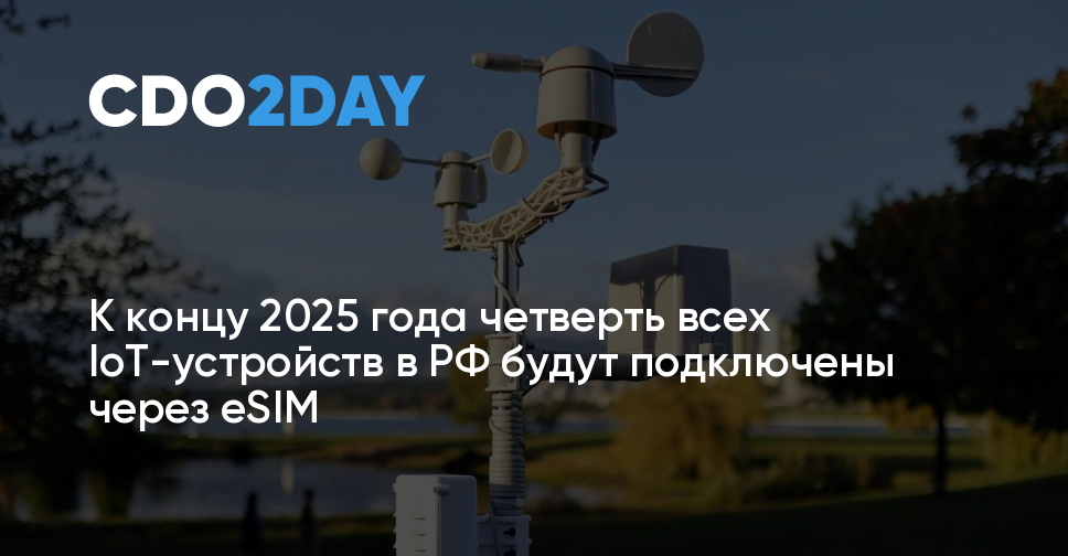 К концу 2025 года четверть всех IoT-устройств в РФ будут подключены через eSIM — CDO2DAY